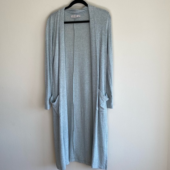 LOFT | Tops | Mint Green Full Length Duster | Poshmark